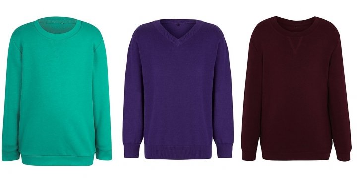 School Jumpers/Sweatshirts (Multiple Colours) From £2 @ Asda George