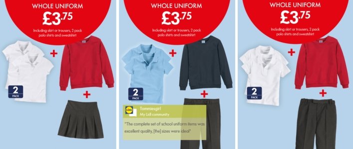 Get A Full School Uniform For £3.75 @ Lidl!