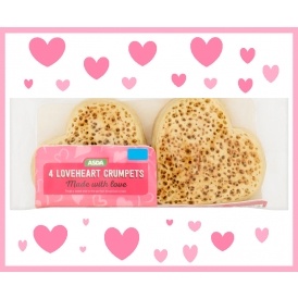 Asda Are Selling Loveheart Crumpets For Valentine's Day!