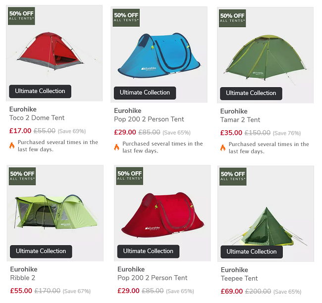 Up To 76% Off Tents + Free Delivery @ Ultimate Outdoors