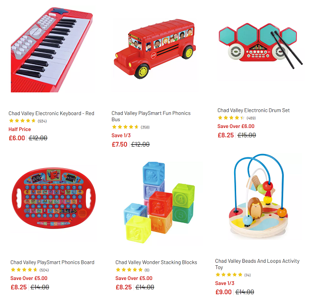 Up To Half Price On Selected Chad Valley Toys @ Argos