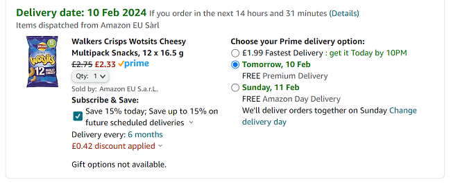 12 x Walkers Crisps Wotsits Cheesy Multipack Snacks £2.33 @ Amazon