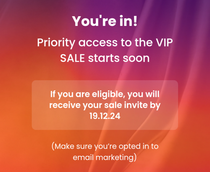 Next Sale Calendar 2024 & How To Book A VIP Slot